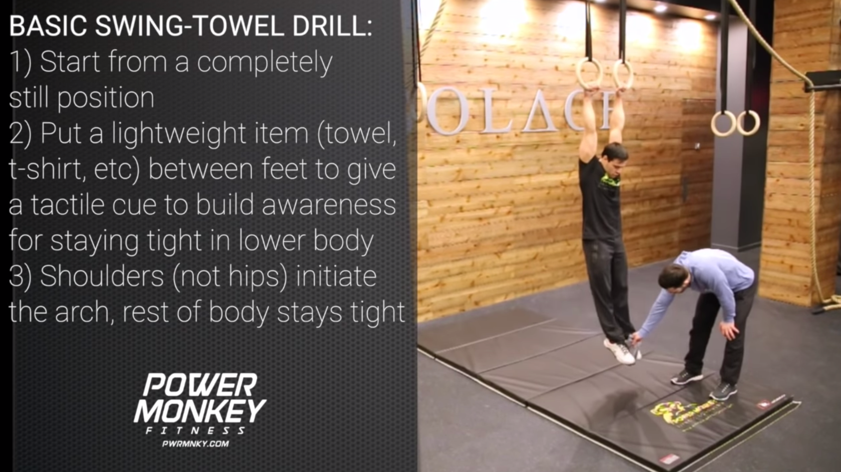 MONKEY METHOD- Basic Ring Swings/Towel Drill – Power Monkey Fitness
