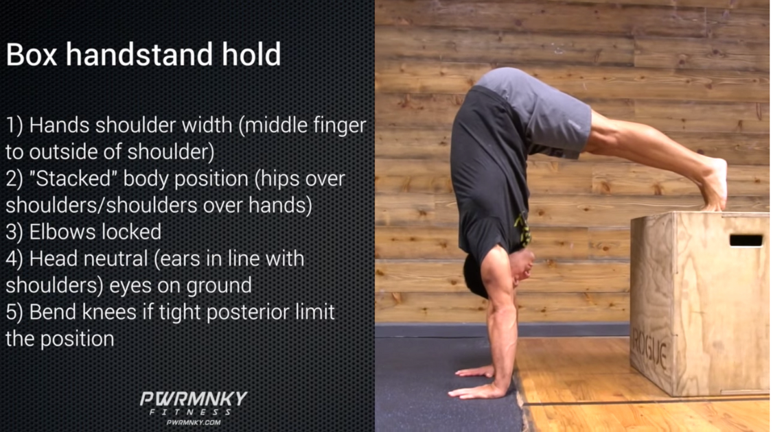 Box handstand hold – Power Monkey Fitness